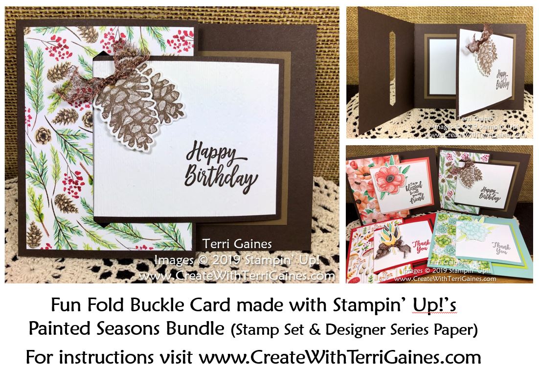 Fun Fold Buckle Card using Painted Seasons Bundle & Dies - Create With ...