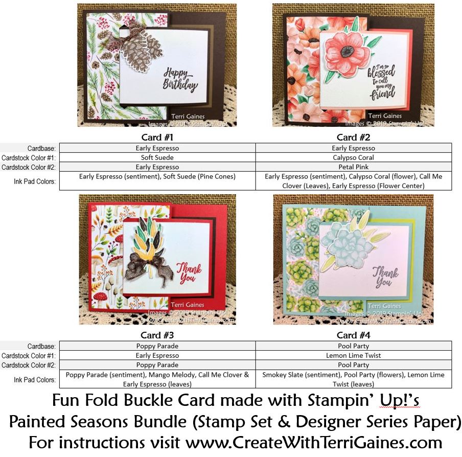 Fun Fold Buckle Card using Painted Seasons Bundle & Dies - Create With ...