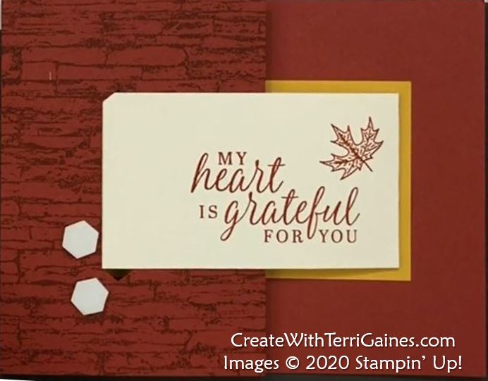 Simple Fun Fold Buckle Card (Video) - Create With Terri Gaines