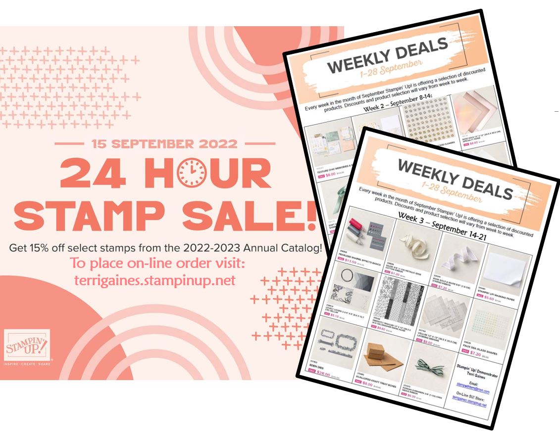 One Day Stamp Sale (9/15)... Plus Week Two & Three of Stampin' Up!'s ...