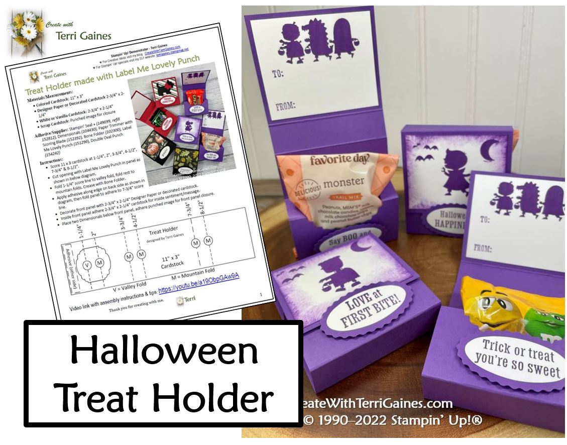 Halloween Treat Holder (Video & PDF Download) - Create With Terri Gaines