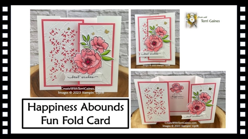 New Fun Fold Card made with Happiness Abounds Stamp Set (with video ...