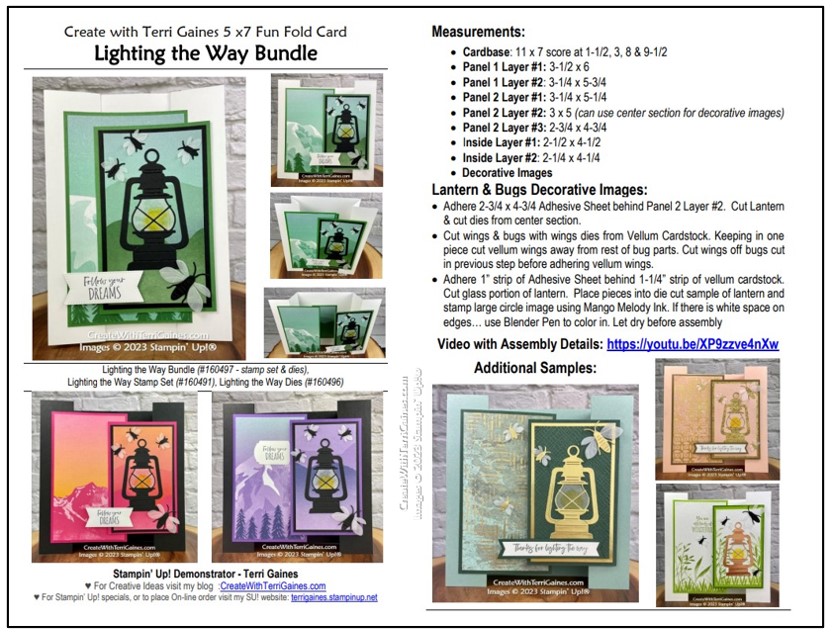 Lighting the Way 5 x 7 Fun Fold Cards (video & FREE PDF Download ...
