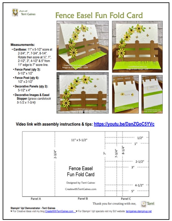 Fence Easel Fun Fold Card (FREE PDF & Video Tutorial) - Create With ...