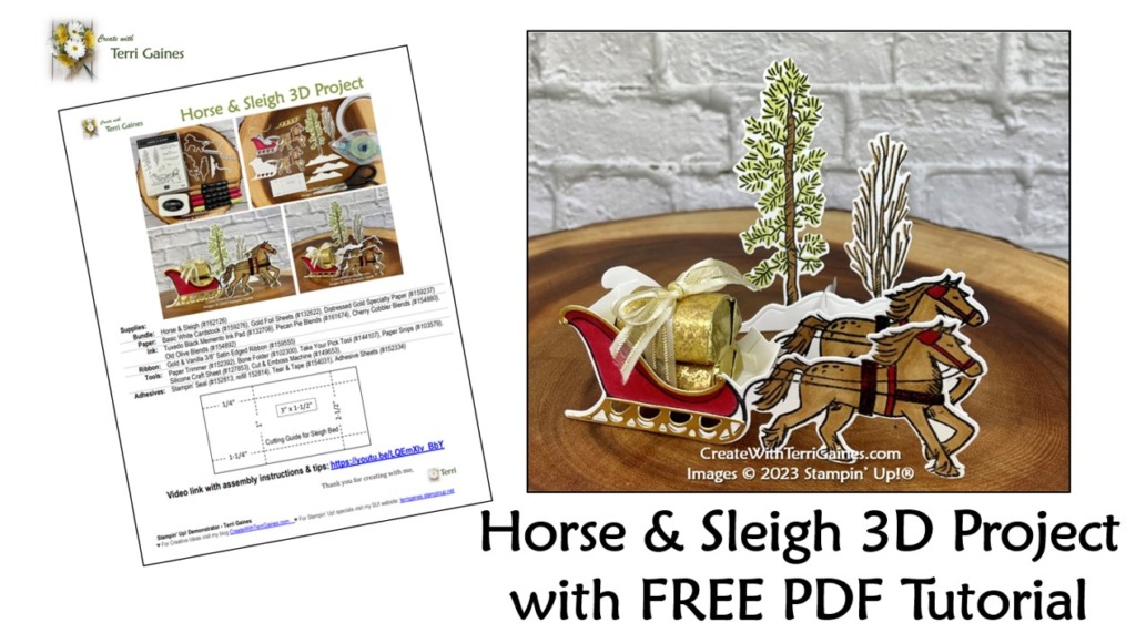Horse & Sleigh 3D Project with FREE PDF & Video Tutorial - Create With ...