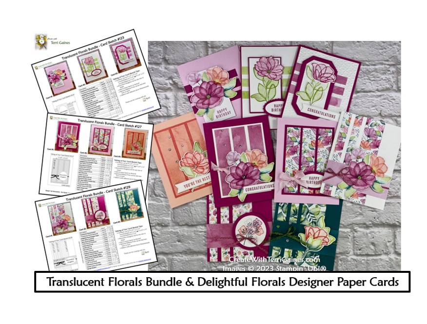 Translucent Florals Bundle & Delightful Floral Designer Paper Sketch ...