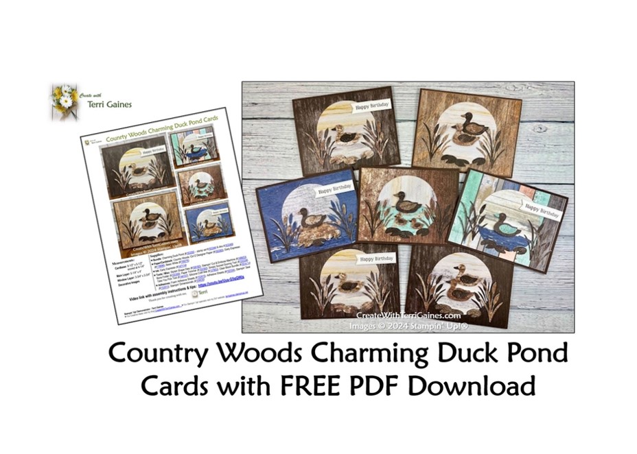 Country Woods Charming Duck Pond Cards with PDF Download & Video ...