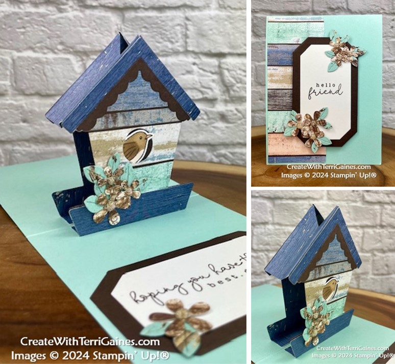 Country Birdhouse Pop Up Card using Country Woods Designer Series Paper ...
