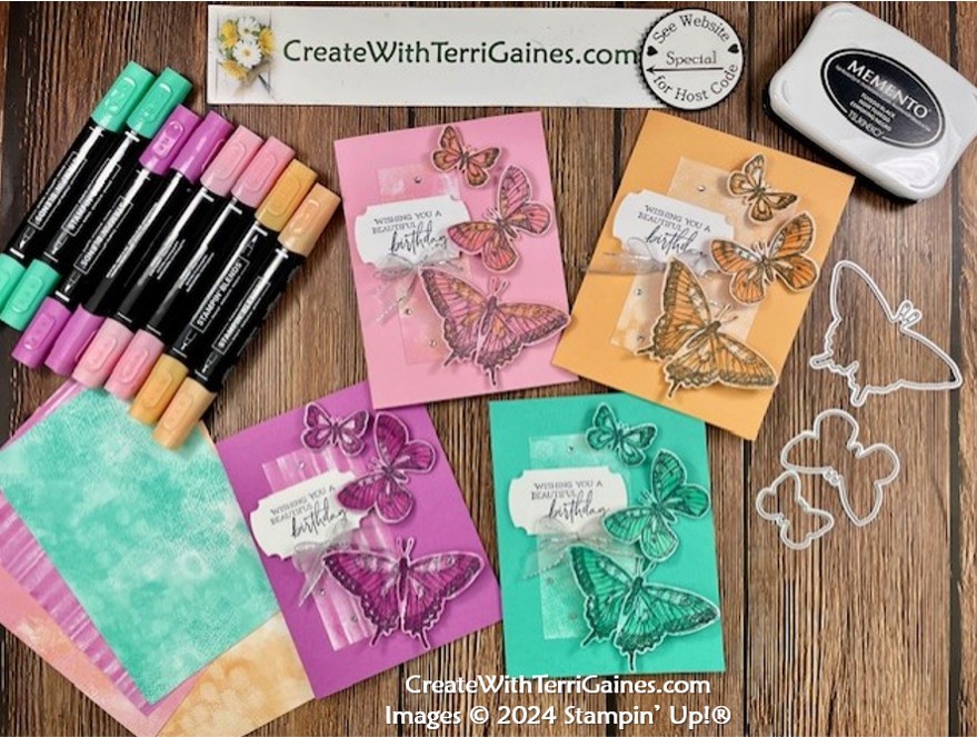Sketched Butterflies Bundle Cards with FREE PDF & Video Tutorial ...