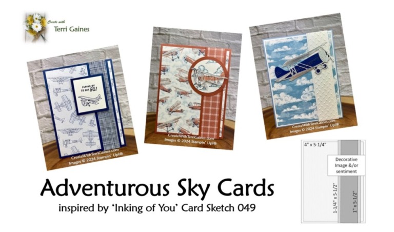 Adventurous Sky Cards inspired by Card Sketch 049 with FREE PDF ...