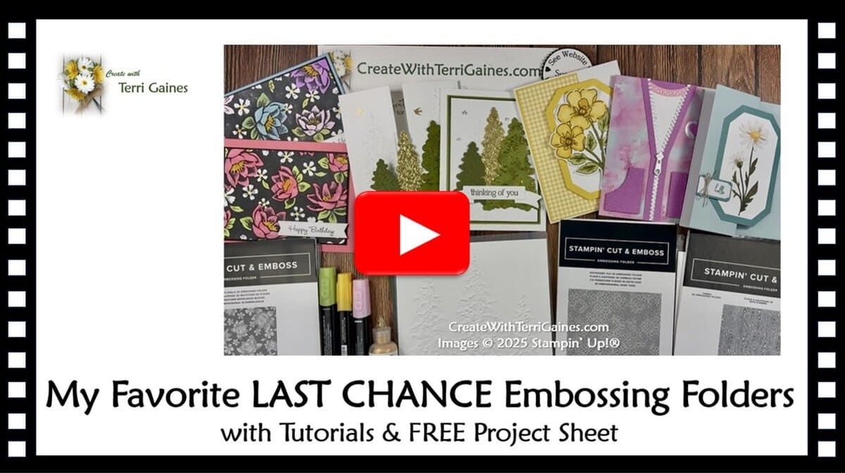 My Favorite LAST CHANCE Embossing Folder with FREE Project Sheets ...