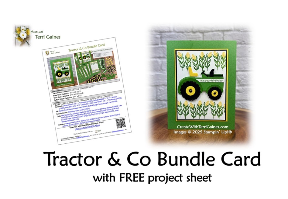 Tractor & Co Bundle Card with FREE Project Sheet & Tutorial - Create ...