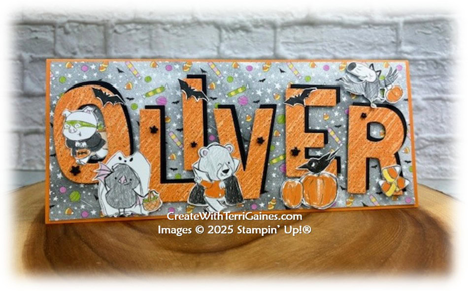 Personalize Halloween Card Tutorial using Party Alphabet Dies & Spooky ...