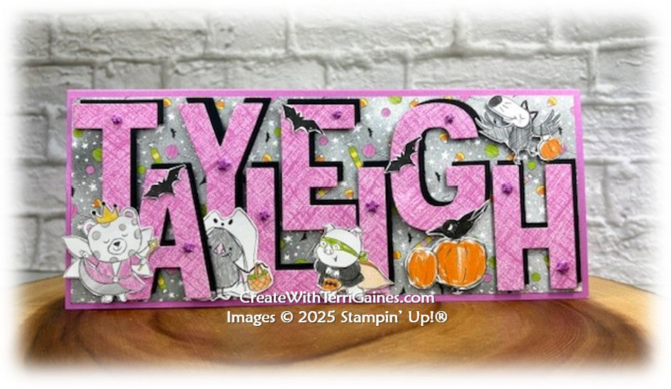Personalize Halloween Card Tutorial using Party Alphabet Dies & Spooky ...