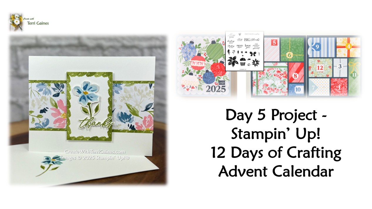 SPOILER! Day 5 Project using Stampin' Up! 12 Days of Crafting Advent ...