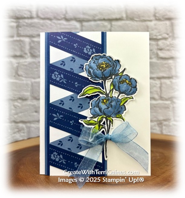 True Blue Florals Designer Series Paper Twisted Ribbon Card - Video ...