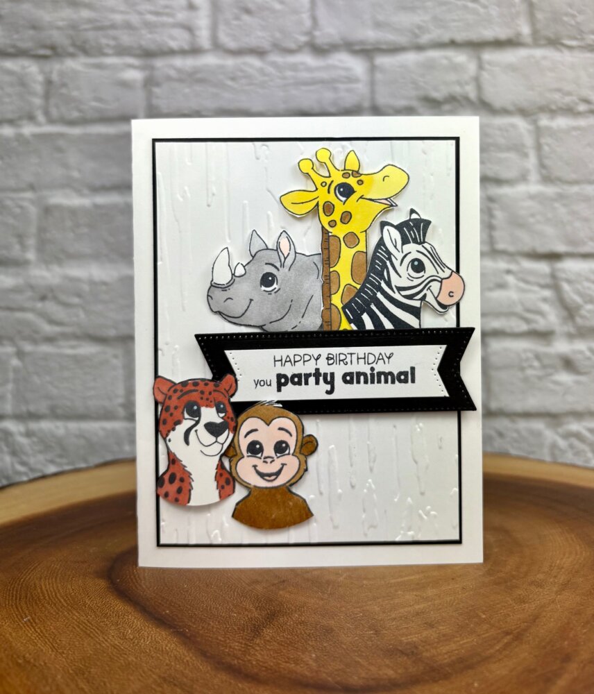 Silly Safari Card inspired by Card Template in Stampin' Up!'s Jan-April ...